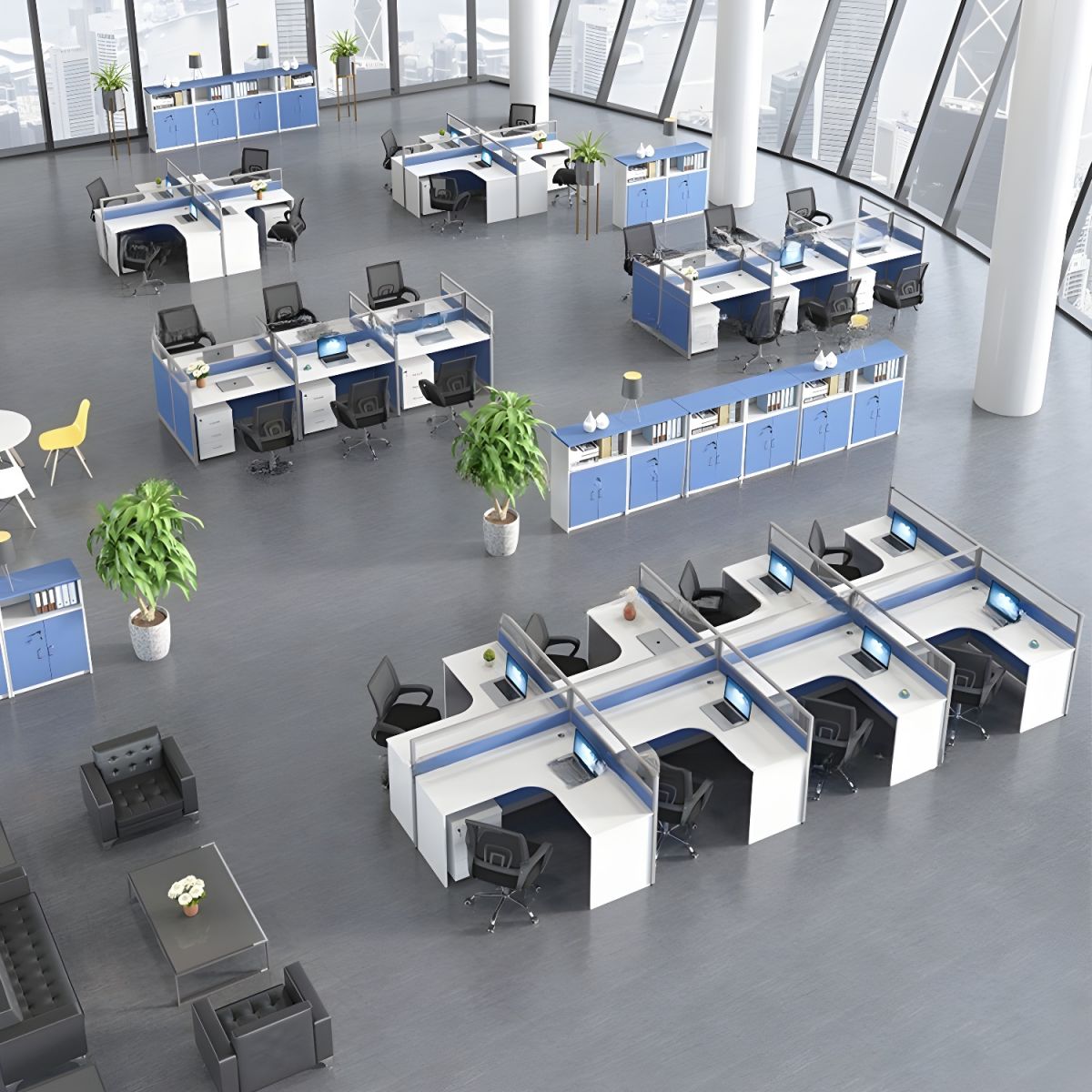 4-Way Modern Office Workstation - Gucca