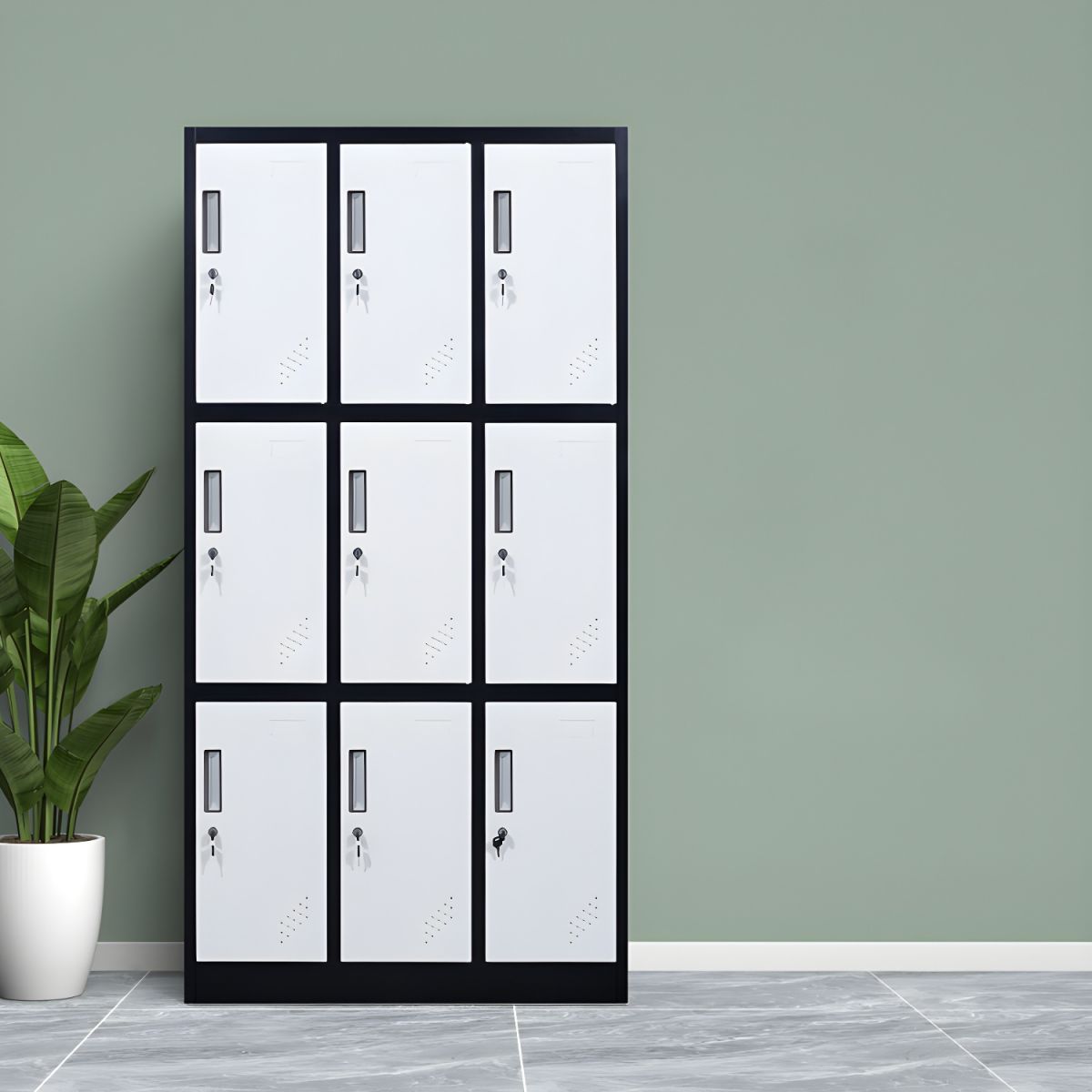 9 locker steel office cabinet - Gucca