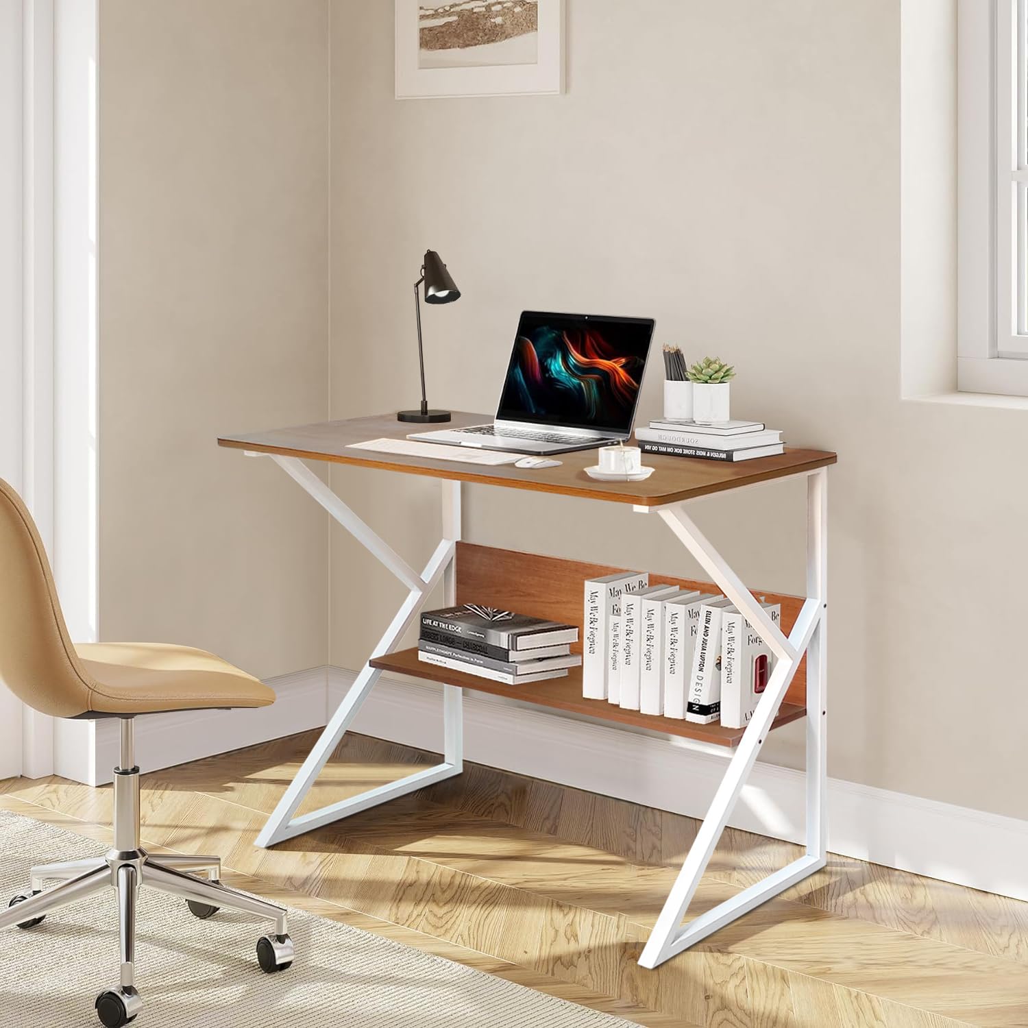 Modern Engineered Wood Computer Desk - Gucca